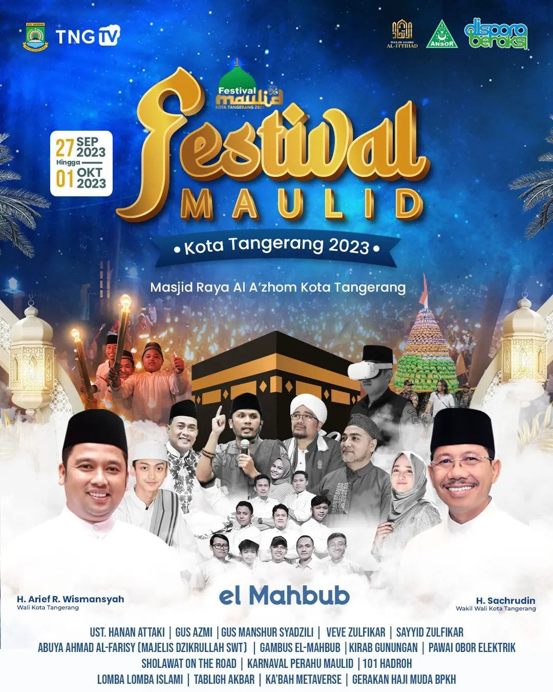 Dimulai Hari Ini, Simak Lokasi Parkir Festival Maulid Kota Tangerang 2023