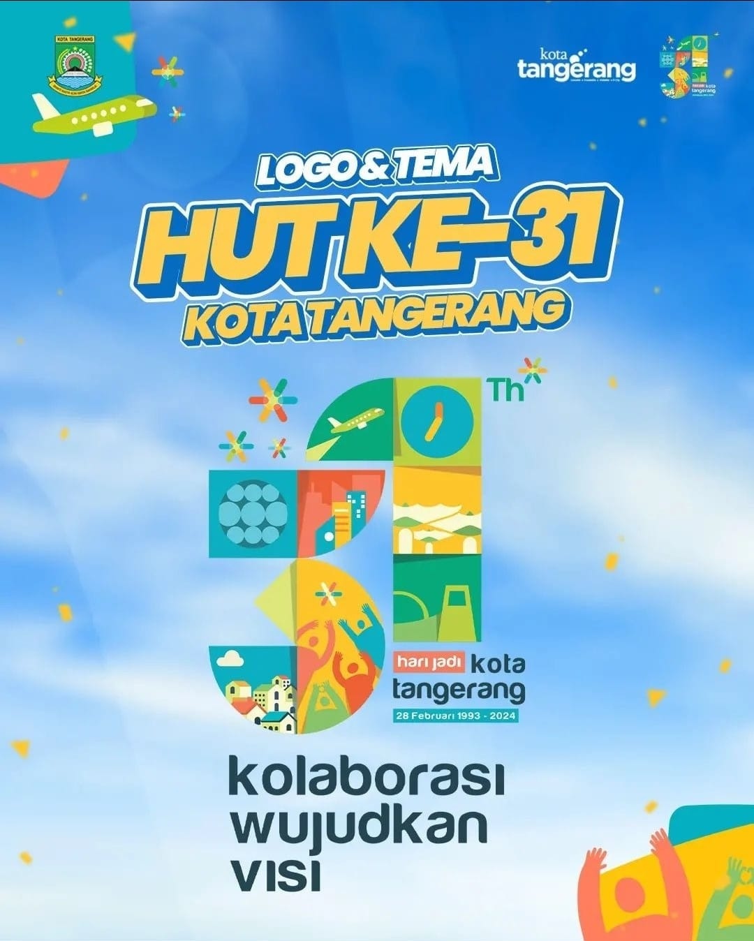 Sambut HUT Ke-31 Kota Tangerang, Begini Logo dan Artinya
