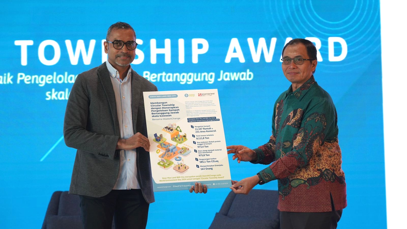 Berhasil Kelola 2.304 Ton Sampah di BSD Tangerang, Sinar Mas Land Raih Award4Change