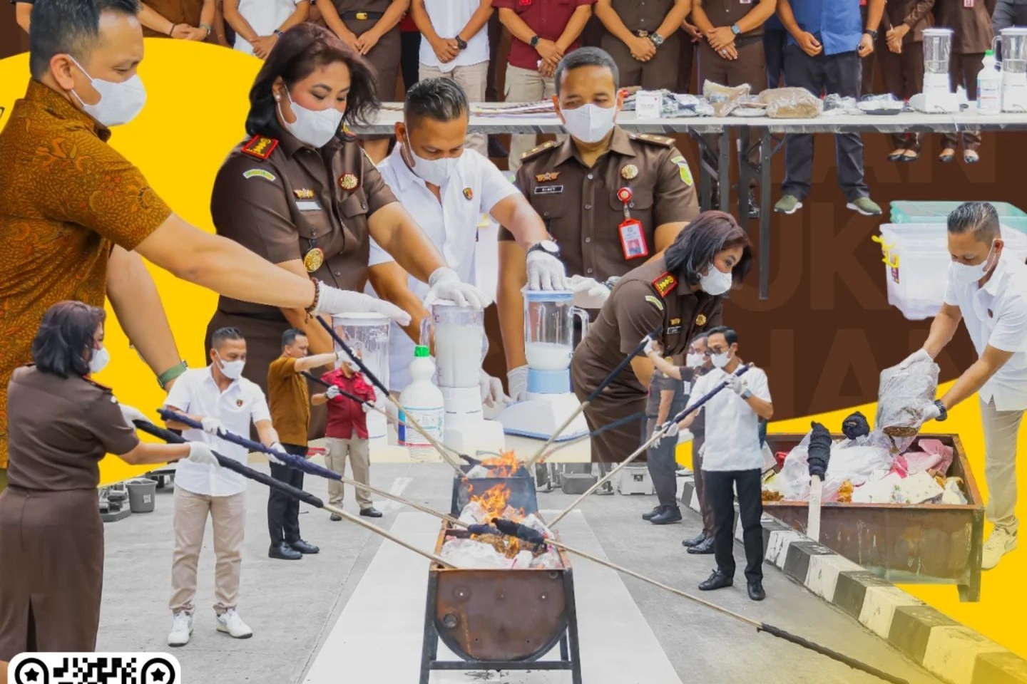 Kejari Tangsel Musnahkan 2,7 Kg Sabu, 13 Kg Ganja dan Tembakau Sinte