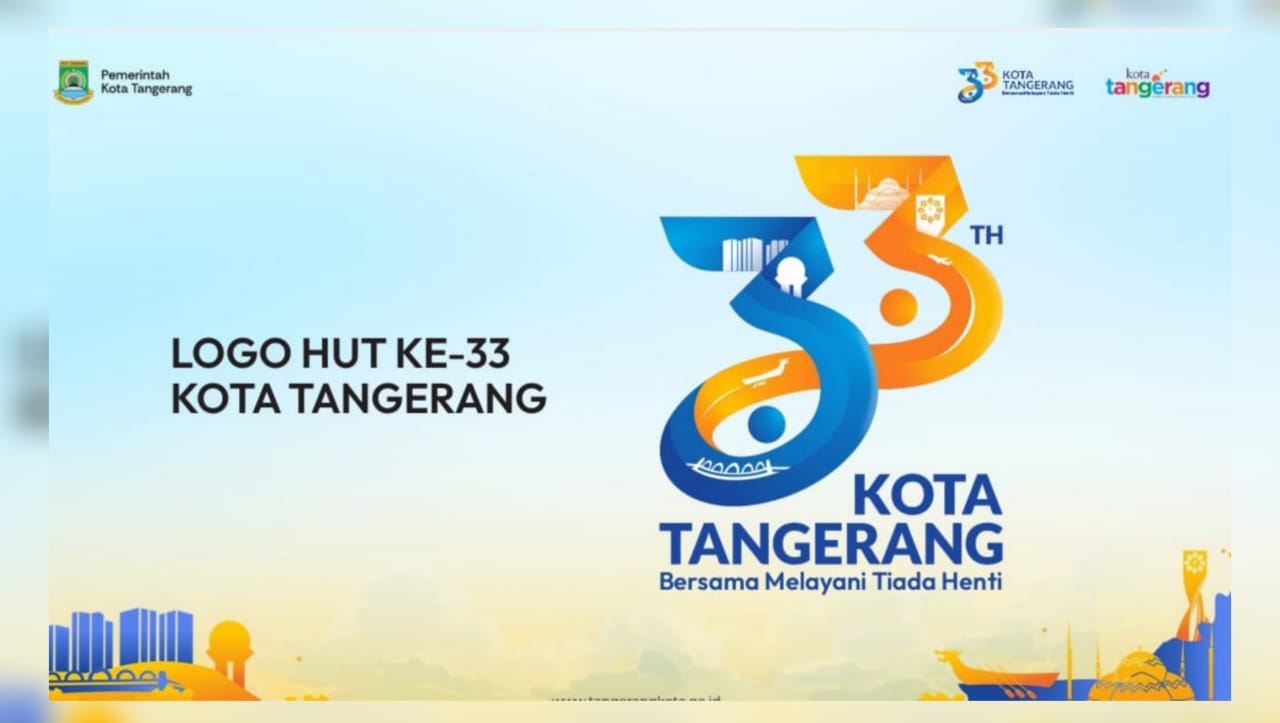 Logo HUT 33 Tahun Kota Tangerang, Ini Makna dan Tema yang Diusung